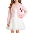 ATOGUTA Girl's Light Weight Cardigan Long Sleeve Knitted Bolero ...