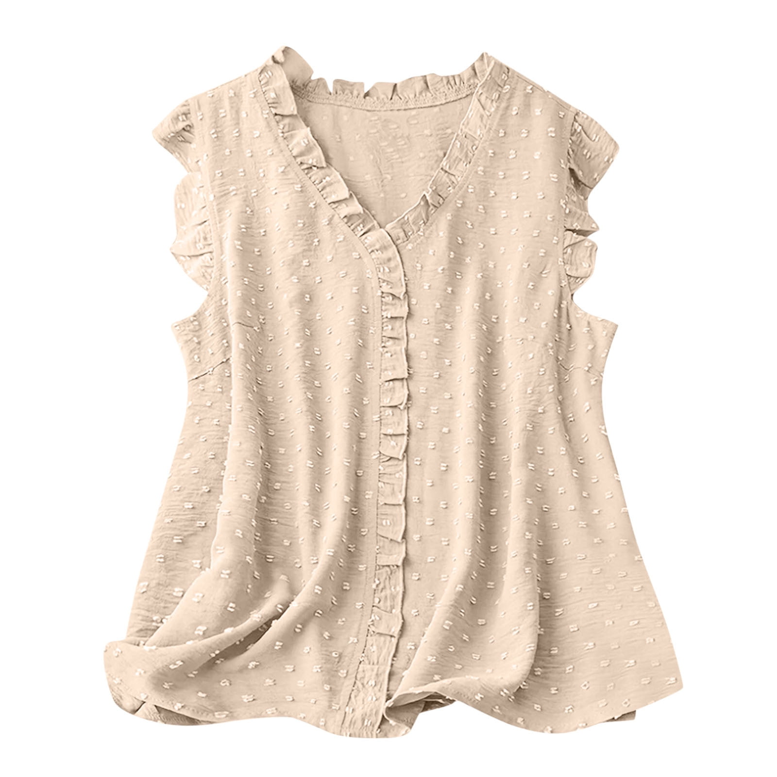 Click here for Timegard Tank Tops For Women Summer Ruffle V-Neck... prices