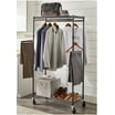 Mainstays Adjustable Rolling Garment Rack Metal Chrome, White, 84 ...