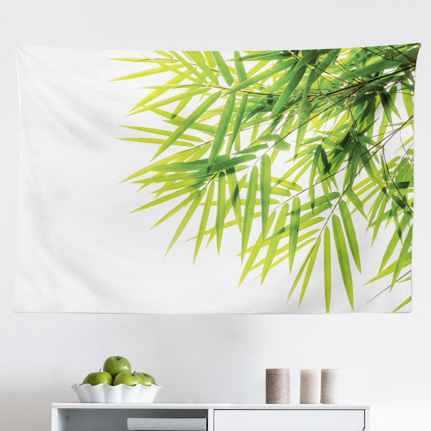Bamboo Print Tapestry, Bamboo Grove Calm Your Mind Slow Down Relax Hand ...