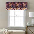Black Woman Valances for Windows Colorful Abstract African American Rod ...