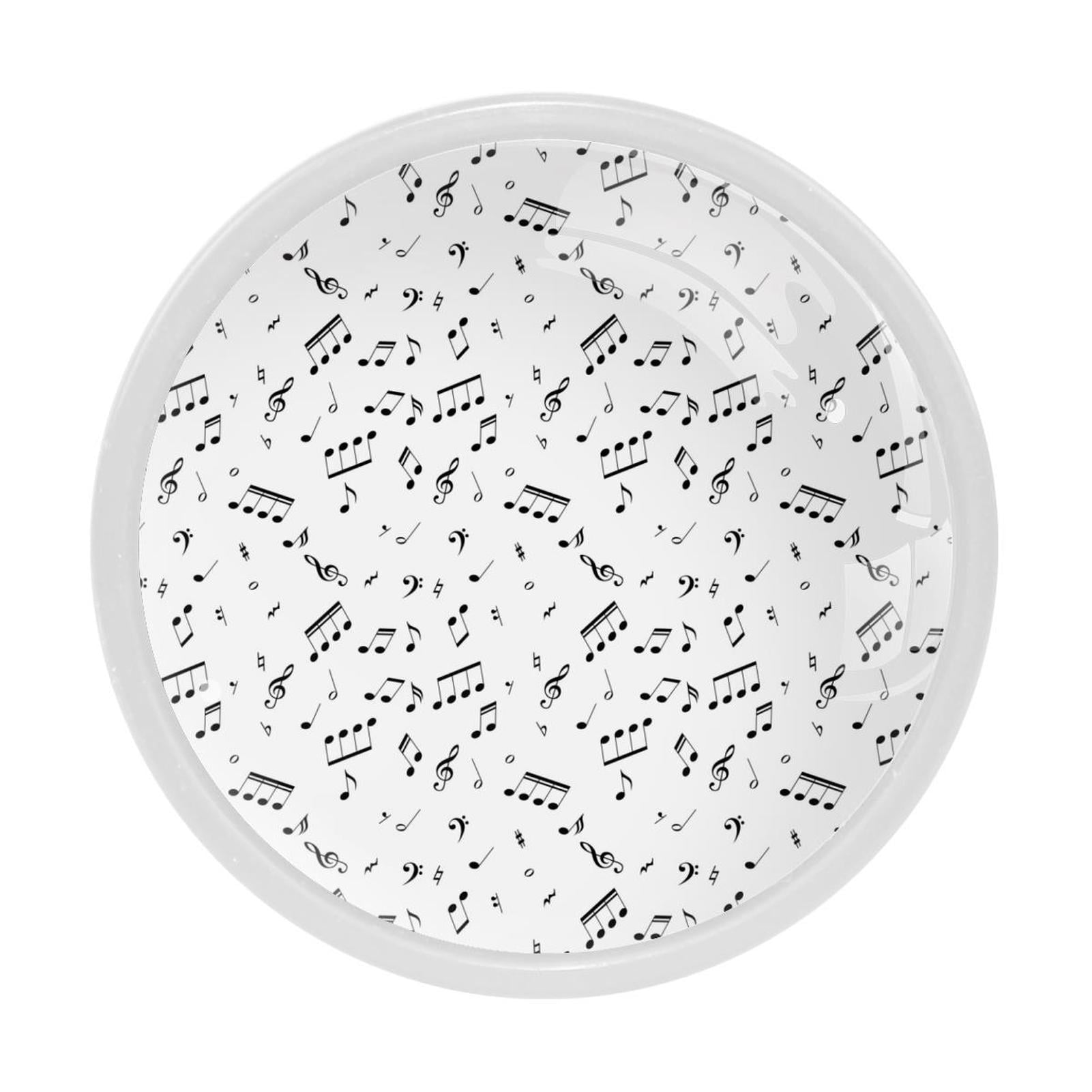 4 Pcs Music Symbols Knobs for Kitchen Cabinet Cupboard Dresser Bookcase ...