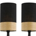 Benzara Metal Table Lamp with Tear Drop Base, Set of 2, Brown and Black ...