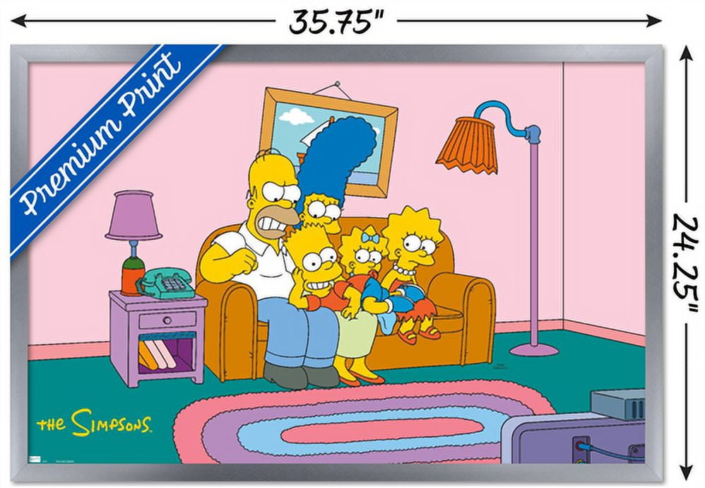 The Simpsons Family On The Couch