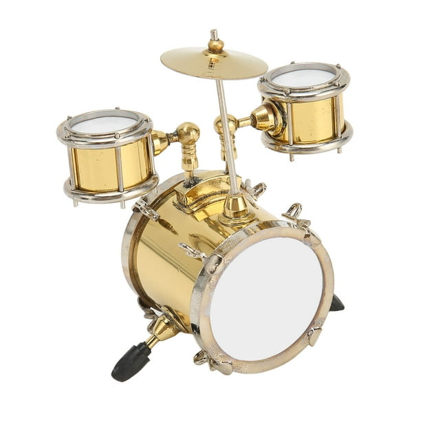 Miniature Drum Set Model,Copper Miniature Drum Set Dollhouse Drum Set ...