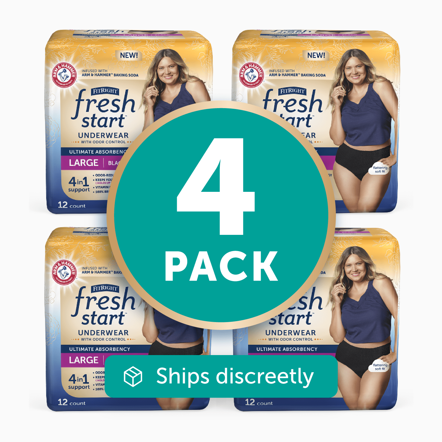 FitRight Fresh Start Incontinence Underwear for Women, Ultimate ...