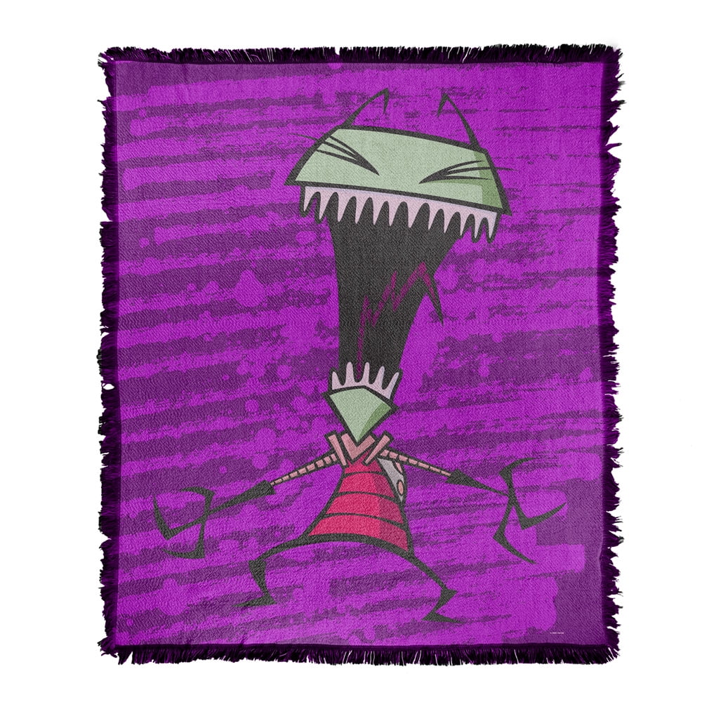 Invader Zim Blanket, 50"x60" Invader Zim Scream Woven Tapestry Cotton ...