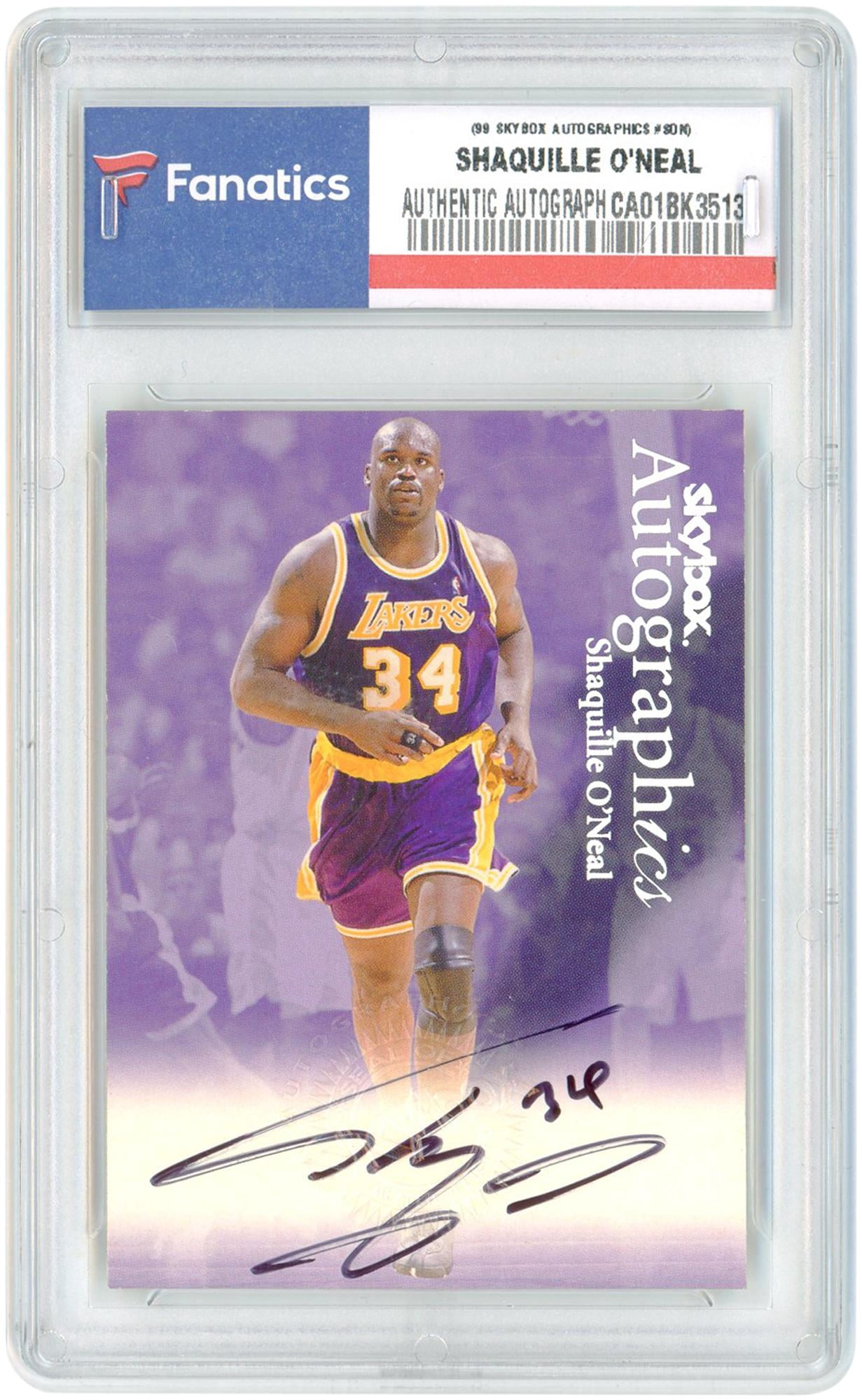 Shaquille O'Neal Los Angeles Lakers Autographed 1999 Skybox ...