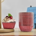 200 Pcs Red Foil Cupcake Liners Standard Size Baking Cups Muffin Paper ...