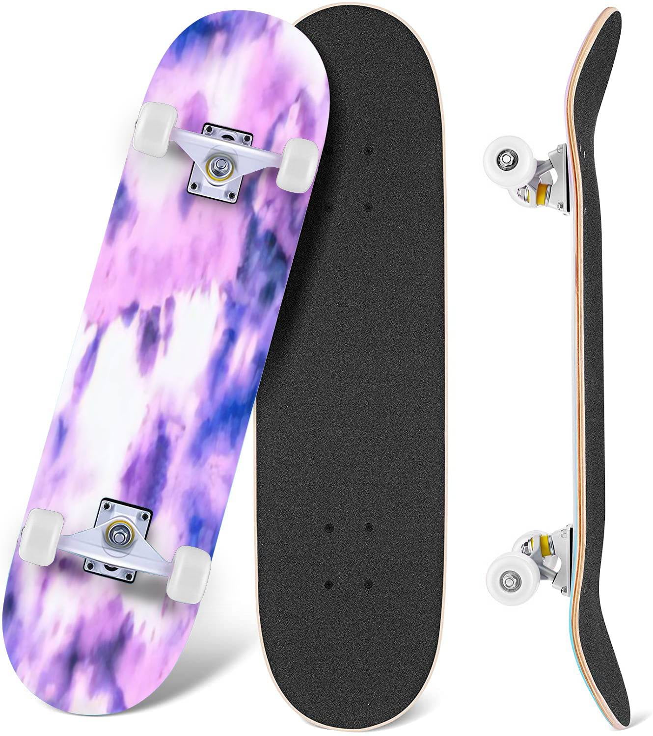 Prxcm Skateboard Complete for Beginners Adults Teens 31 x 8" Seamless ...