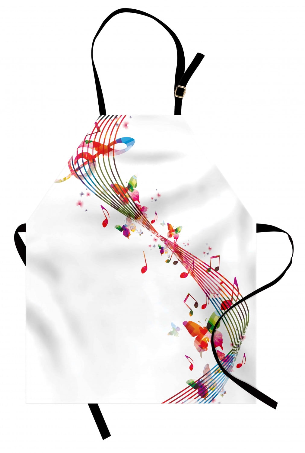 Music Apron Colorful Artwork with Musical Notes and Butterflies ...