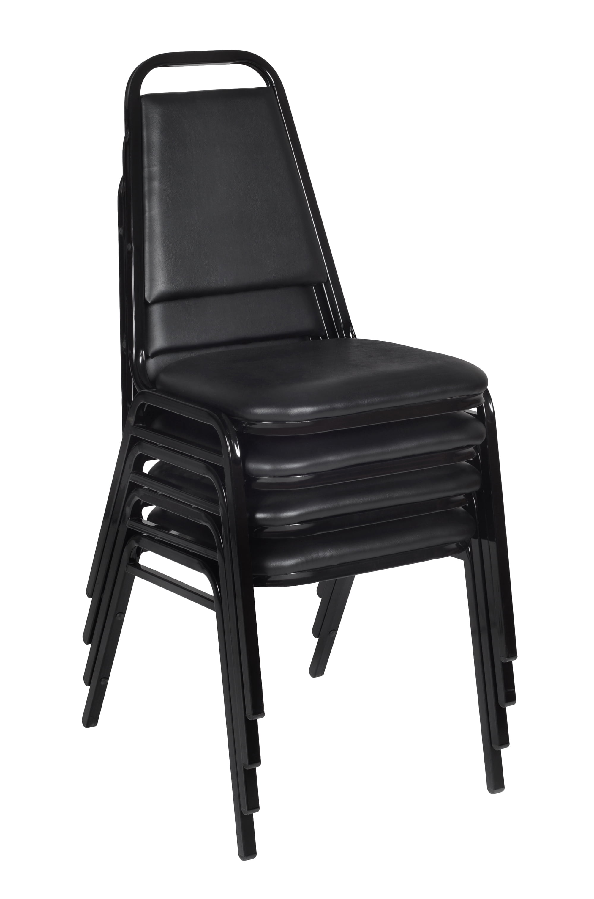 Restaurant Stack Chair (4 pack)- Black - Walmart.com