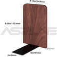 1Pair Book Ends for Heavy Books,Square Bookends Wood Book Ends ...