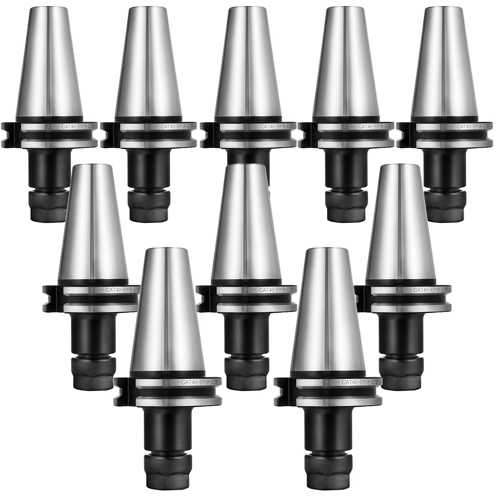 VEVOR CAT40 Tool Holder ER16 Collet Chuck Set 10Pcs 70mm for CNC Engraving Machine Milling Lathe ...