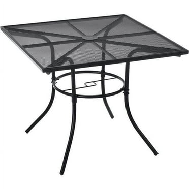 6' Rectangular Expanded Metal Outdoor Table, Black - Walmart.com