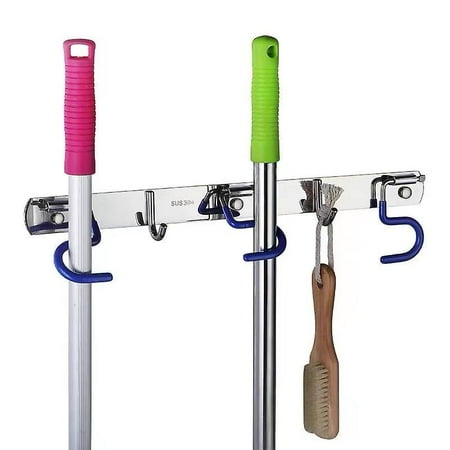 JOYWEI Sus304 Stainless Steel Mop Organizer For Bathroom, Washroom ...