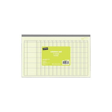 Norcom, Columnar Ledger Pad, 4 Columns, 8.5" x 11", Letter Size, 50 ...