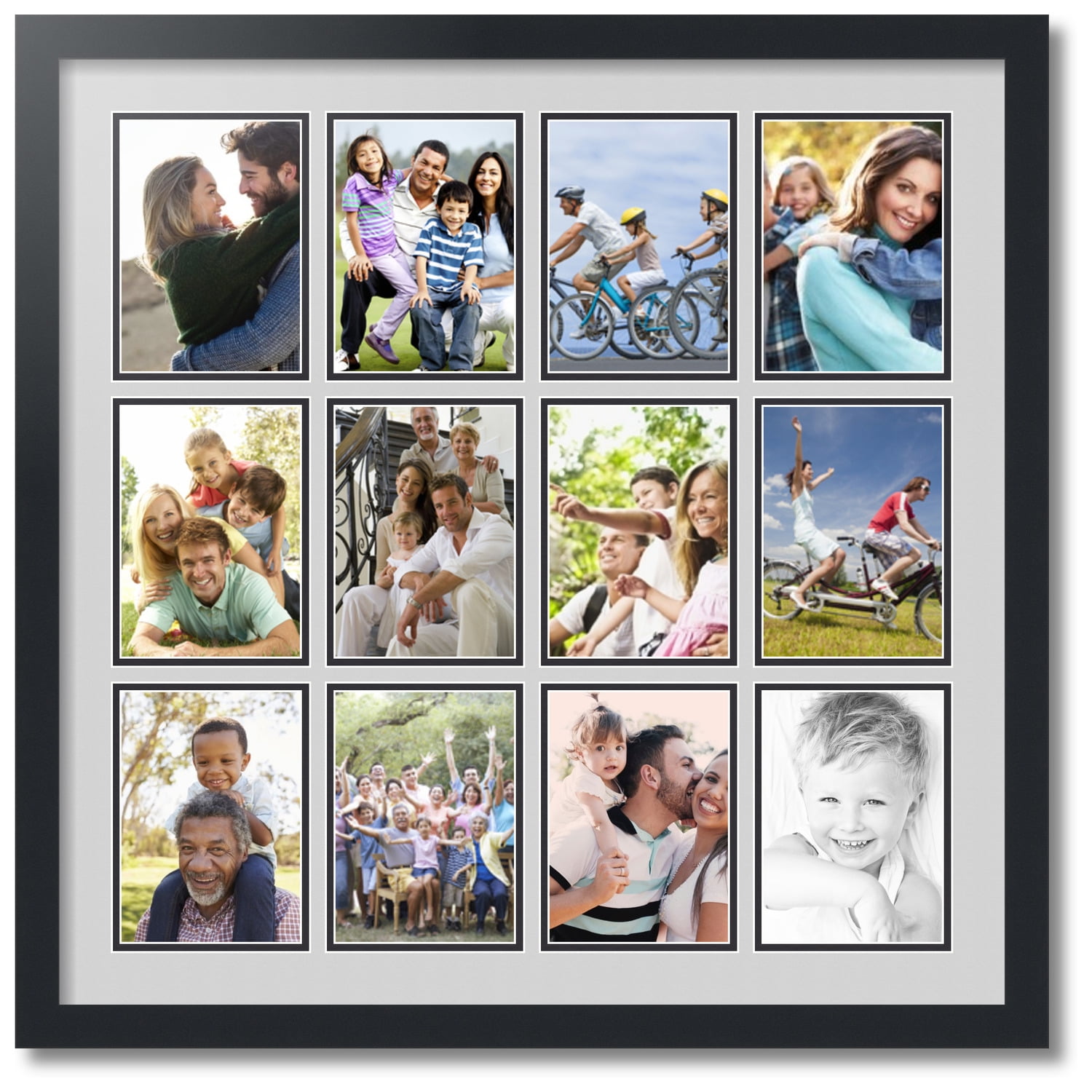ArtToFrames Collage Photo Picture Frame with 12 - 5x7 Openings, Framed ...