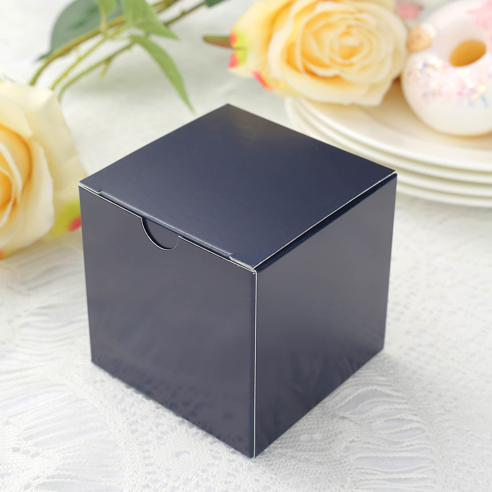 Efavormart 100 pcs of 3x3x3 Navy Blue Favor Box for Candy Treat Gift ...