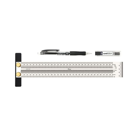 Gupgi Ultra Precision Marking Ruler, Anti-Corrosion Ruler with Pen ...