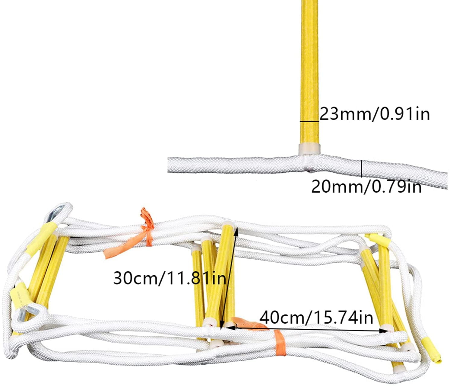 Buy Aohuada 16FT Emergency Fire Escape Ladder,Flame Resistant Safety ...