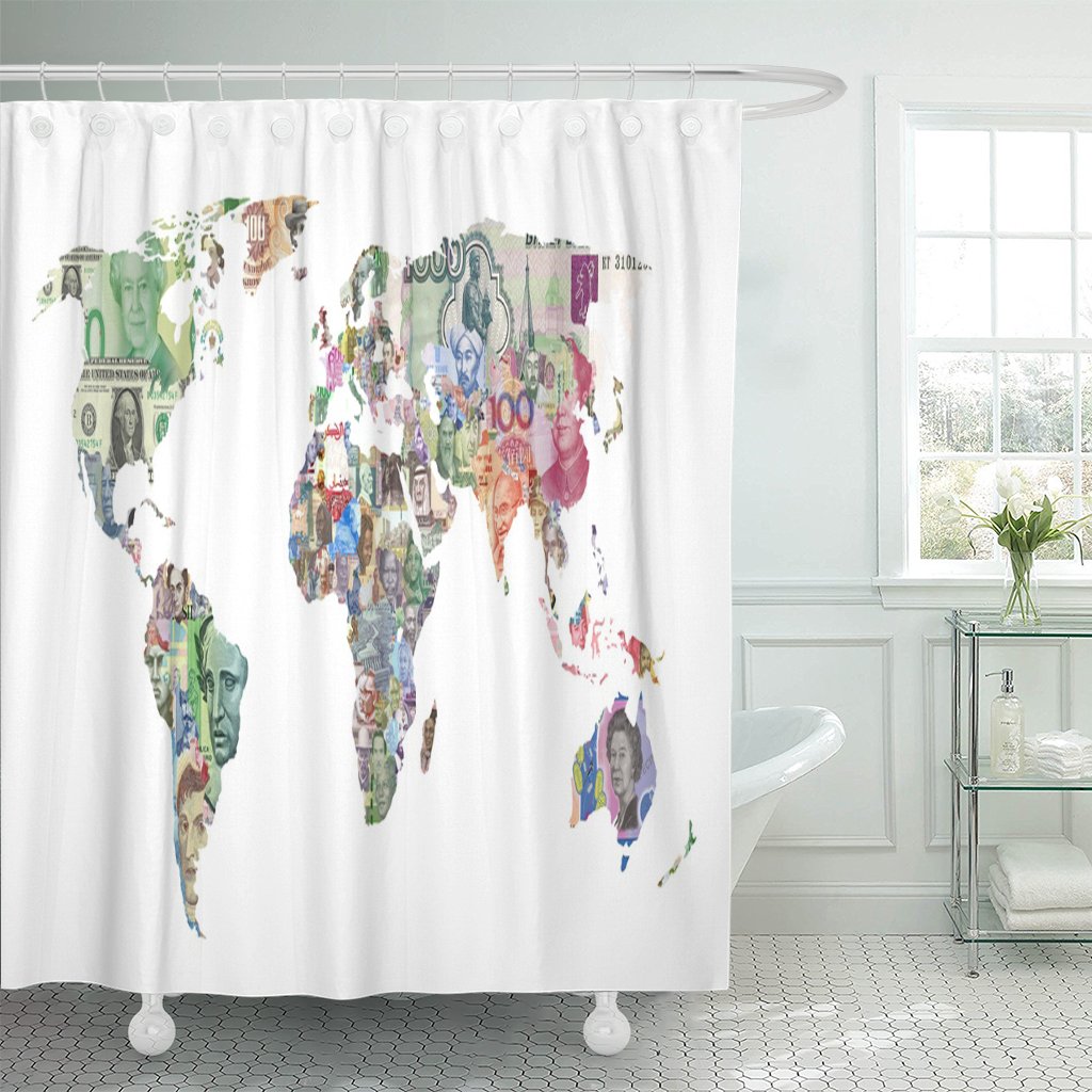 PKNMT Capital World Countries Currency Map Finance Money Bank Note ...