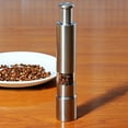 Kitchen Stainless Steel Manual Thumb Push Salt Spice Sauce Grinder ...