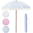 Portable Umbrella with Stand, 6.5ft Sun Shade Umbrella with Stand ...