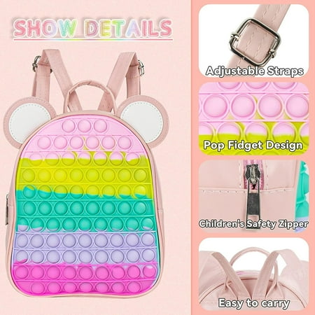 Pop Bag Fidget Backpack Purse, Pop Fidget Toys Bag Gifts, School ...