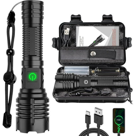 StSilkitty Flashlights High Lumens Rechargeable Bright LED Flashlight 7 ...