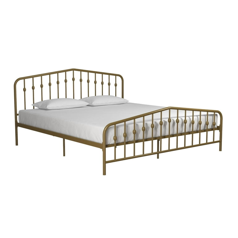 Novogratz Bushwick Metal Bed King Gold Walmart