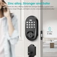 Keyless Entry Door Lock with Keypad for Front Door, Deadbolt with 2 Lever Handle Set, Lock, One ...
