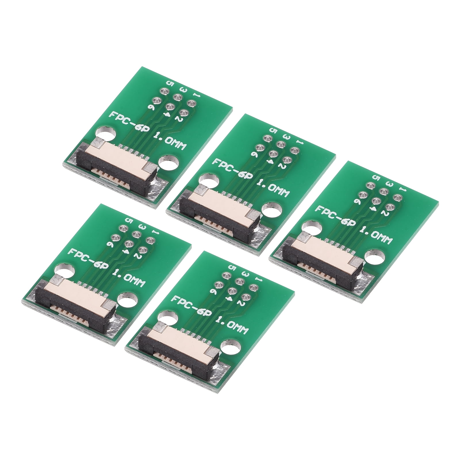 Uxcell FPC Converter Connector 6P 1.0mm on Socket Side, Back 0.5mm, to ...