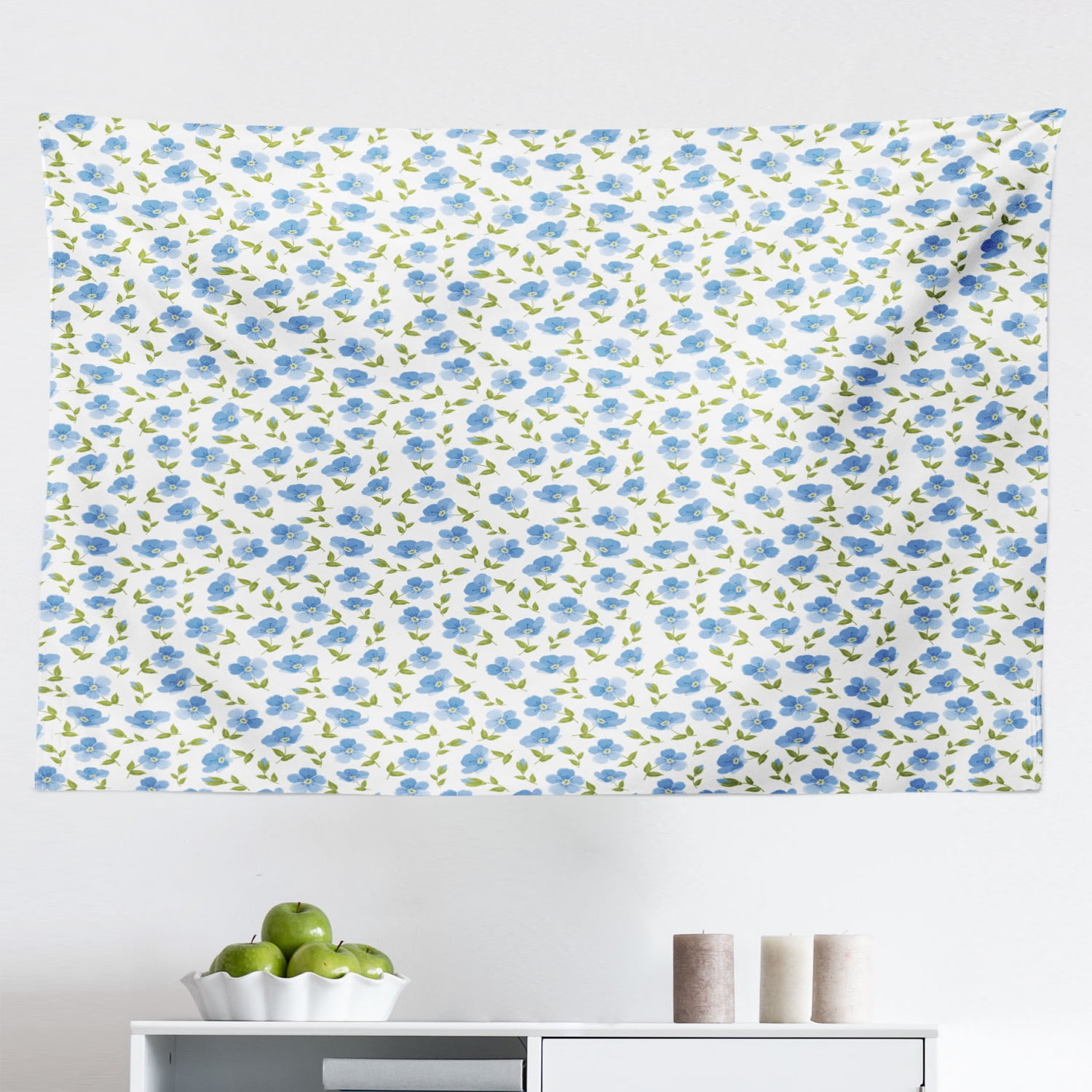 Flower Tapestry, Hydrangea Chrysanthemum Hortensia Pattern Countryside ...