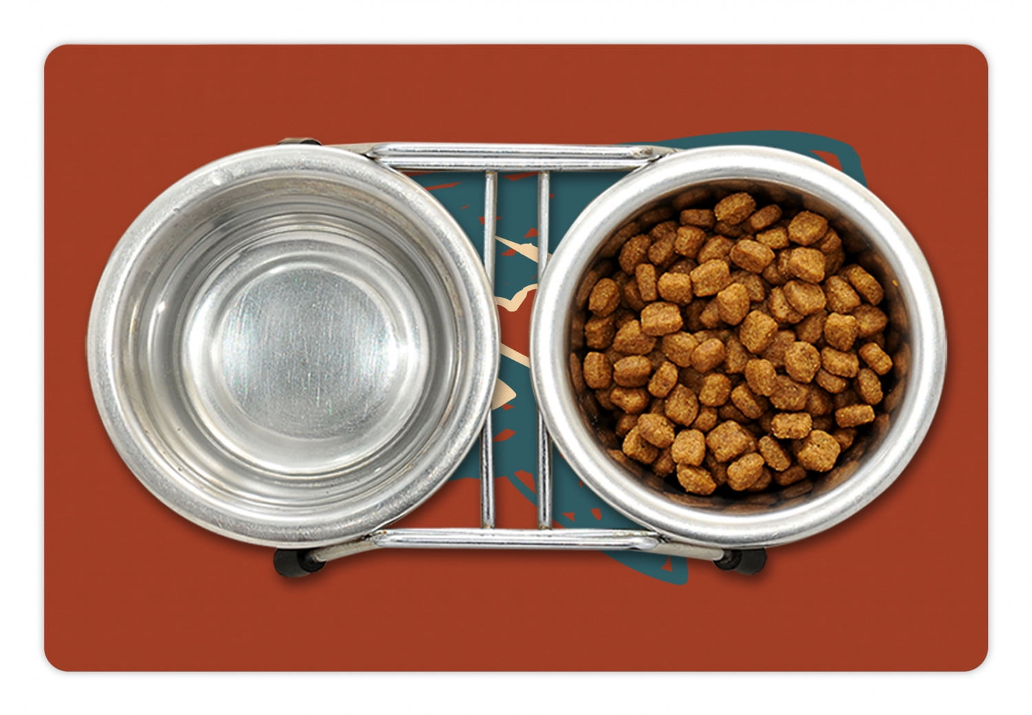 XOXO Pet Mat for Food and Water, Acronym in Painted Square Speech ...