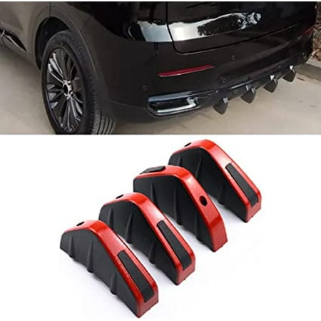 Jinsinto 4PCS Car Rear Bumper Spoiler Diffuser,Shark Fin Diffuser ...