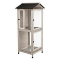 TRIXIE Large 66.5" Indoor-Outdoor Wooden Aviary with 3 Front Doors & 2 ...