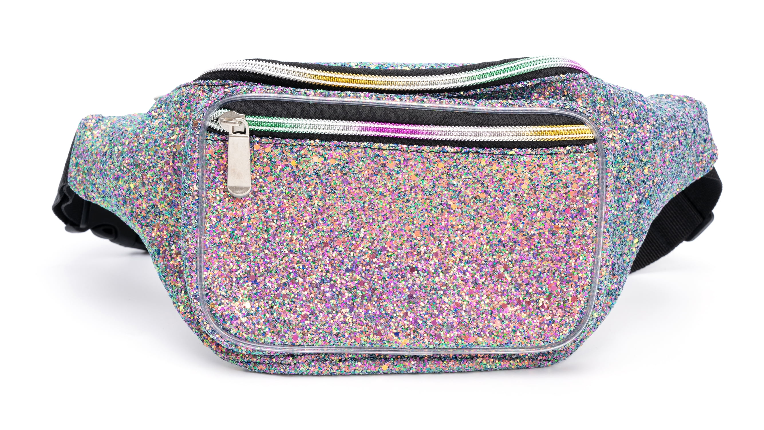 C.T.Soarsky Women's Fanny Pack Rave Glitter Grils Festival Waist Belt ...