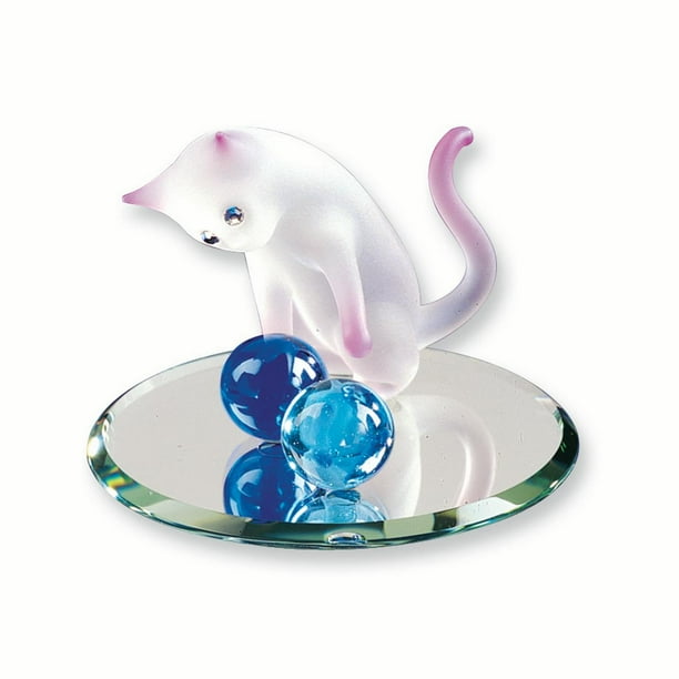 Glass Cat Figurine