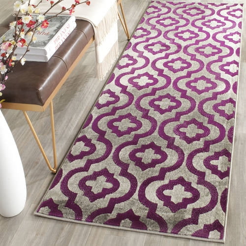 SAFAVIEH Porcello PRL7734B Light Grey / Purple Rug - Walmart.com