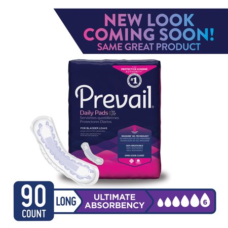 Prevail Ultimate Absorbency Long Bladder Control Pads, 90 Count ...