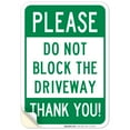 Please Do Not Block Driveway Sign, 10x7 Vinyl Sticker - Walmart.com