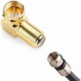 3-Pack Gold-Plated F-Type Right Angle RG6 Coaxial Adapter (90 Degree ...