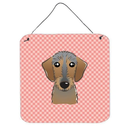 Tableau en Damier Rose Teckel à Poil Métallique en Aluminium Imprimé ...