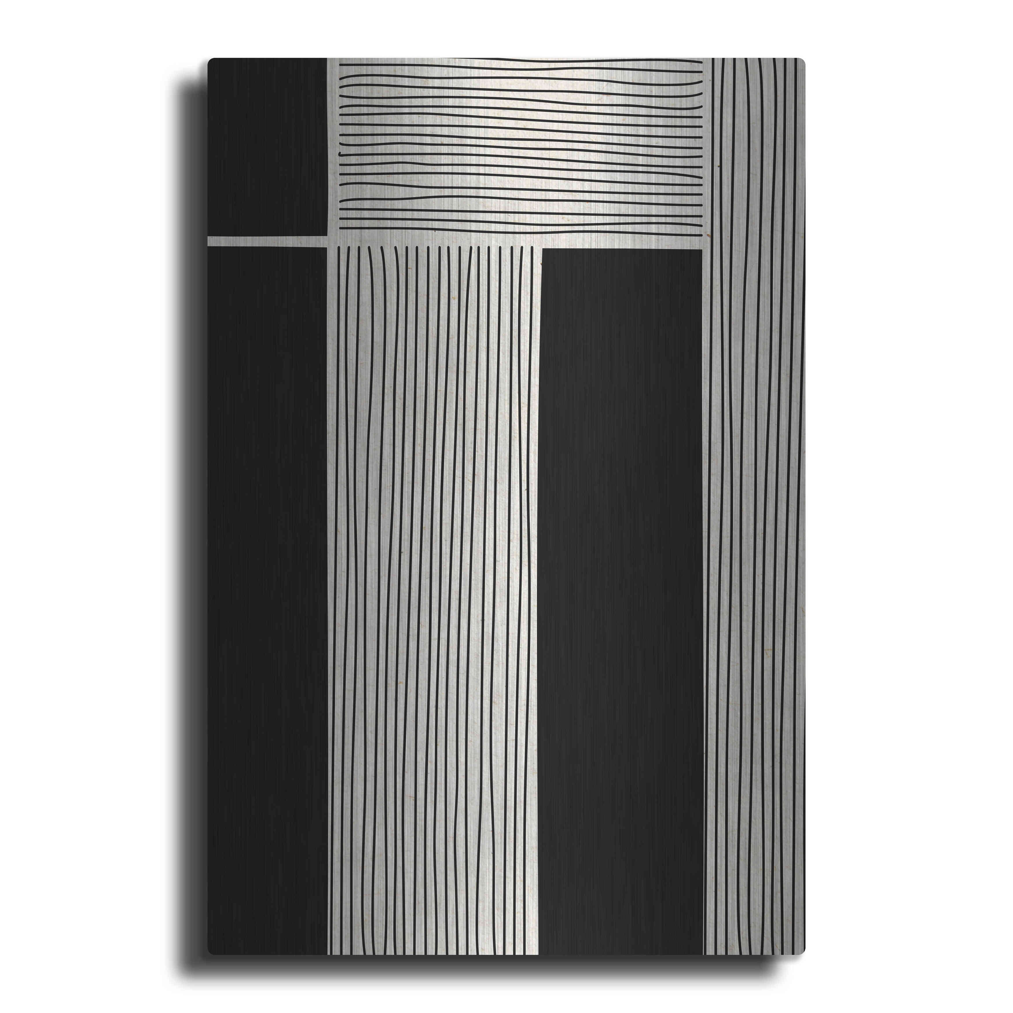Luxe Metal Art 'Ribbing 2' by Design Fabrikken, Metal Wall Art, 16"x24 ...