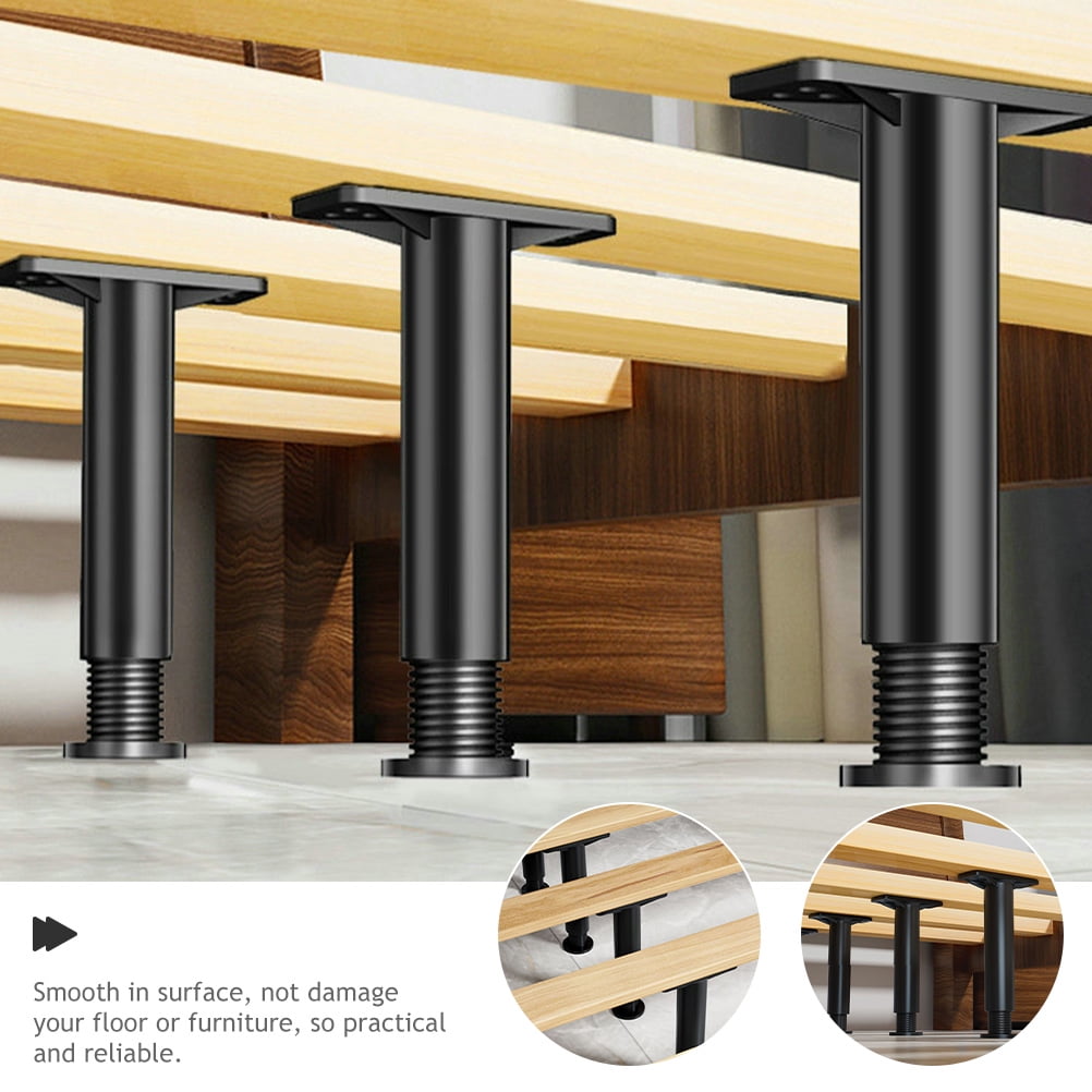 Frcolor 4Pcs Bed Frame Legs Adjustable Height Center Support Leg Bed ...