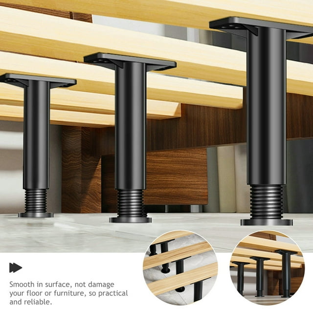 Frcolor 4Pcs Bed Frame Legs Adjustable Height Center Support Leg Bed ...