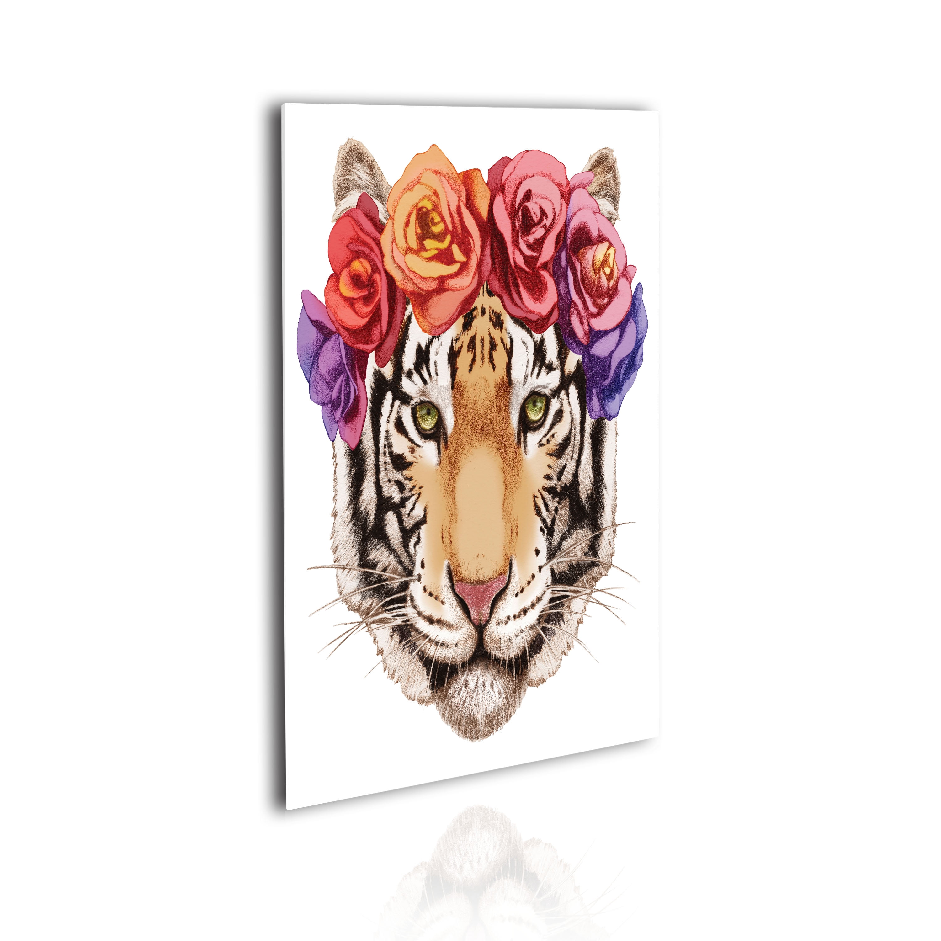 Autumn Rose Wreath Art Print 8x10 with white mat Wall Décor Prints etna ...