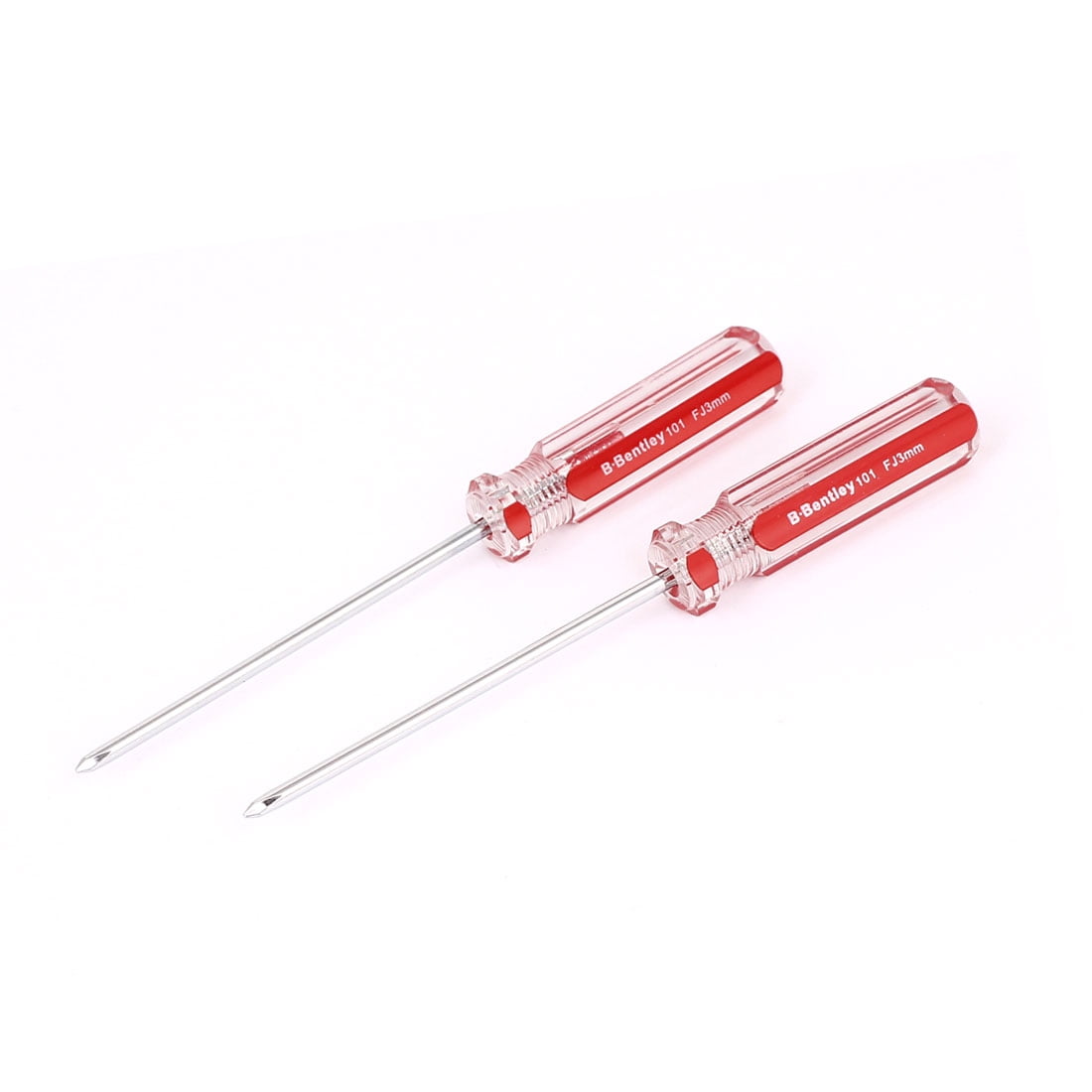 3mmx75mm Shaft 3mm Magnetic Tip Plastic Handle Screwdriver 2pcs ...