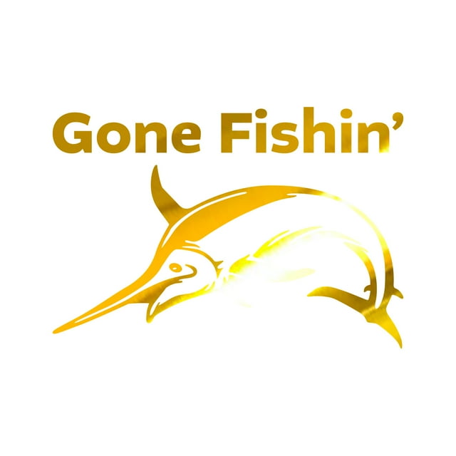 Gone Fishin’ Sticker Decal Die Cut - Self Adhesive Vinyl - Weatherproof ...